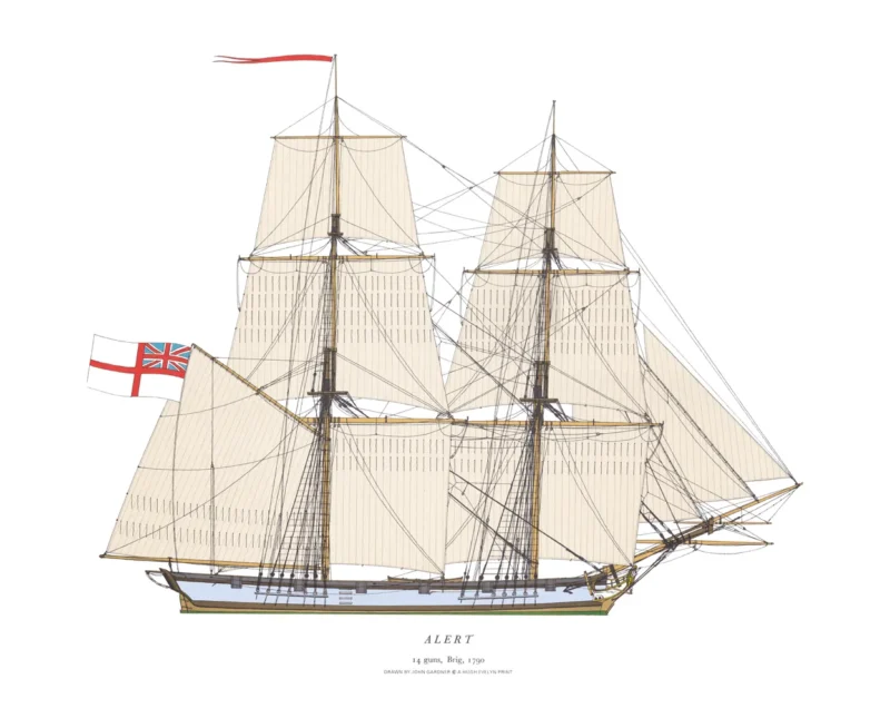 HMS Alert, 14 guns Brig, 1790 – H E V PRINTS